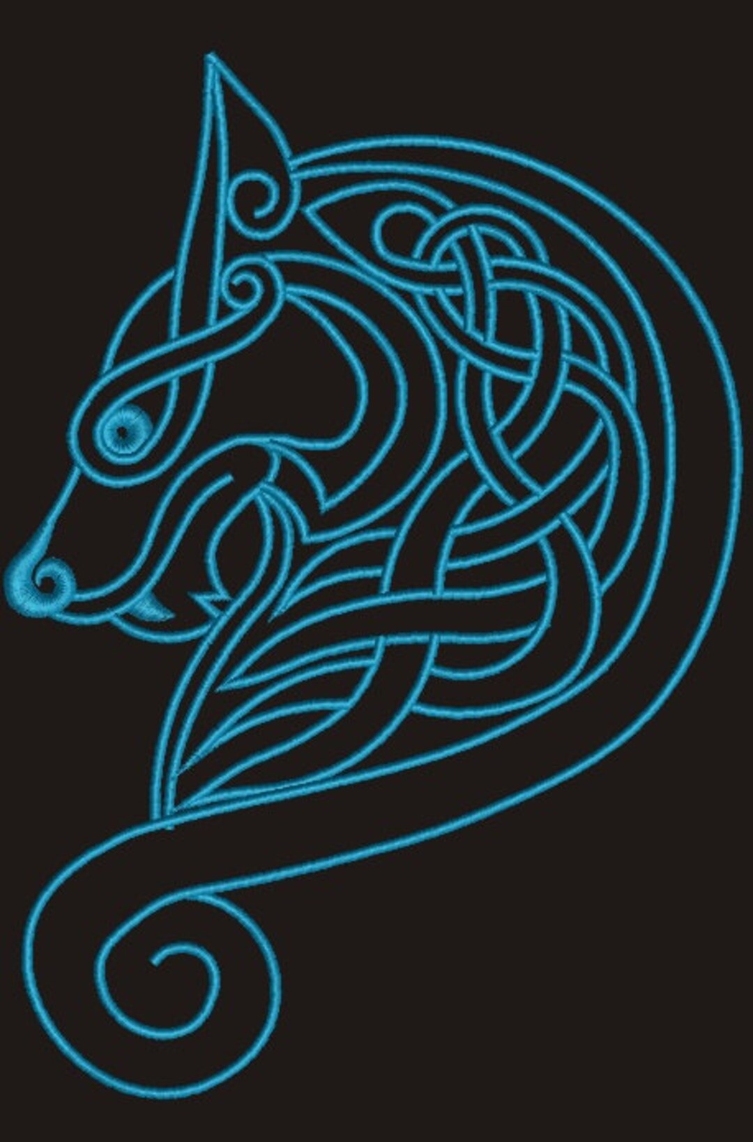 Wolf Celtic Pattern Machine Embroidery Design, Instantly Download - Etsy