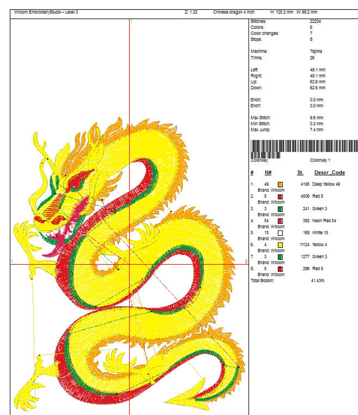 Chinese Dragon Machine Embroidery Design Instantly Download | Etsy