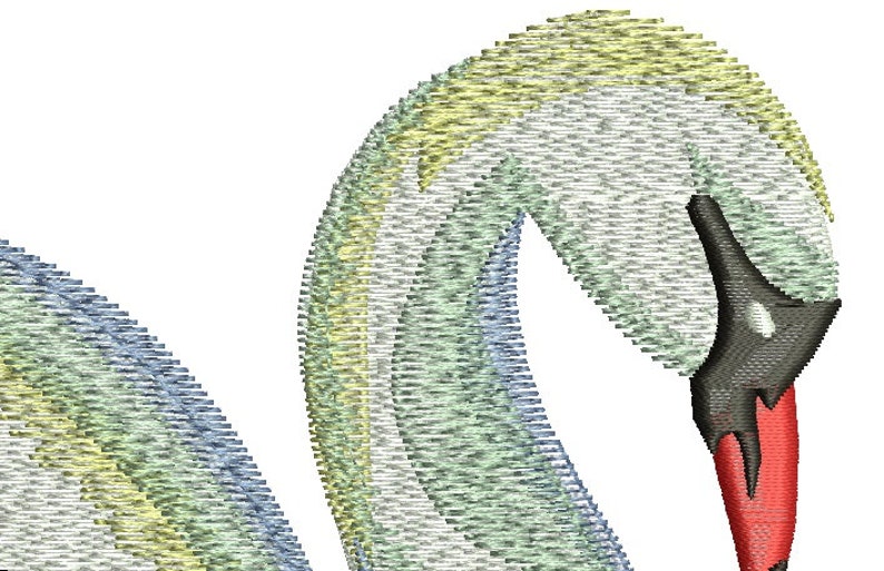 Swan Embroidery Machine Embroidery Design - Etsy