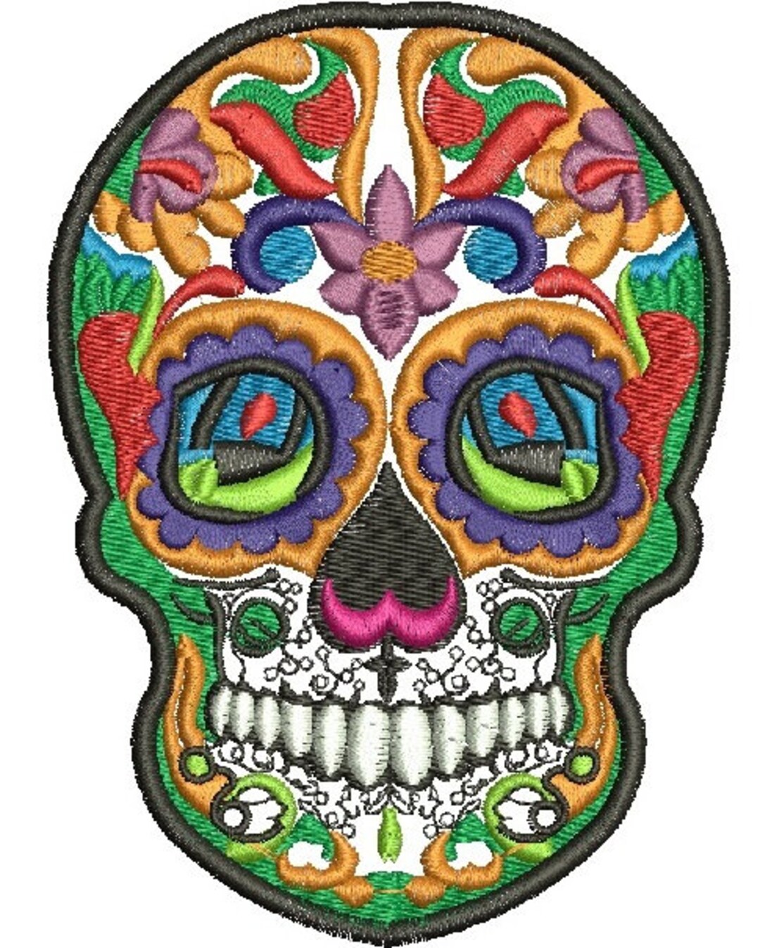 Sugar Skull Machine Embroidery Designs, Instantly Download - Etsy
