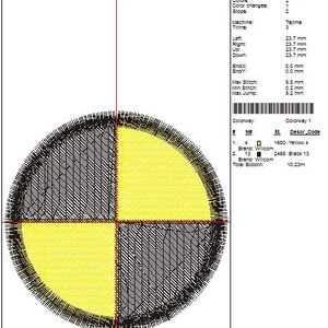 Crash Test Marker Patch Machine Embroidery Design, Instantly Download ...