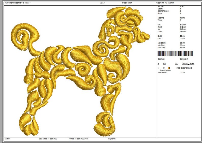 Poodle Dog Canine Machine Embroidery Designs Instantly - Etsy