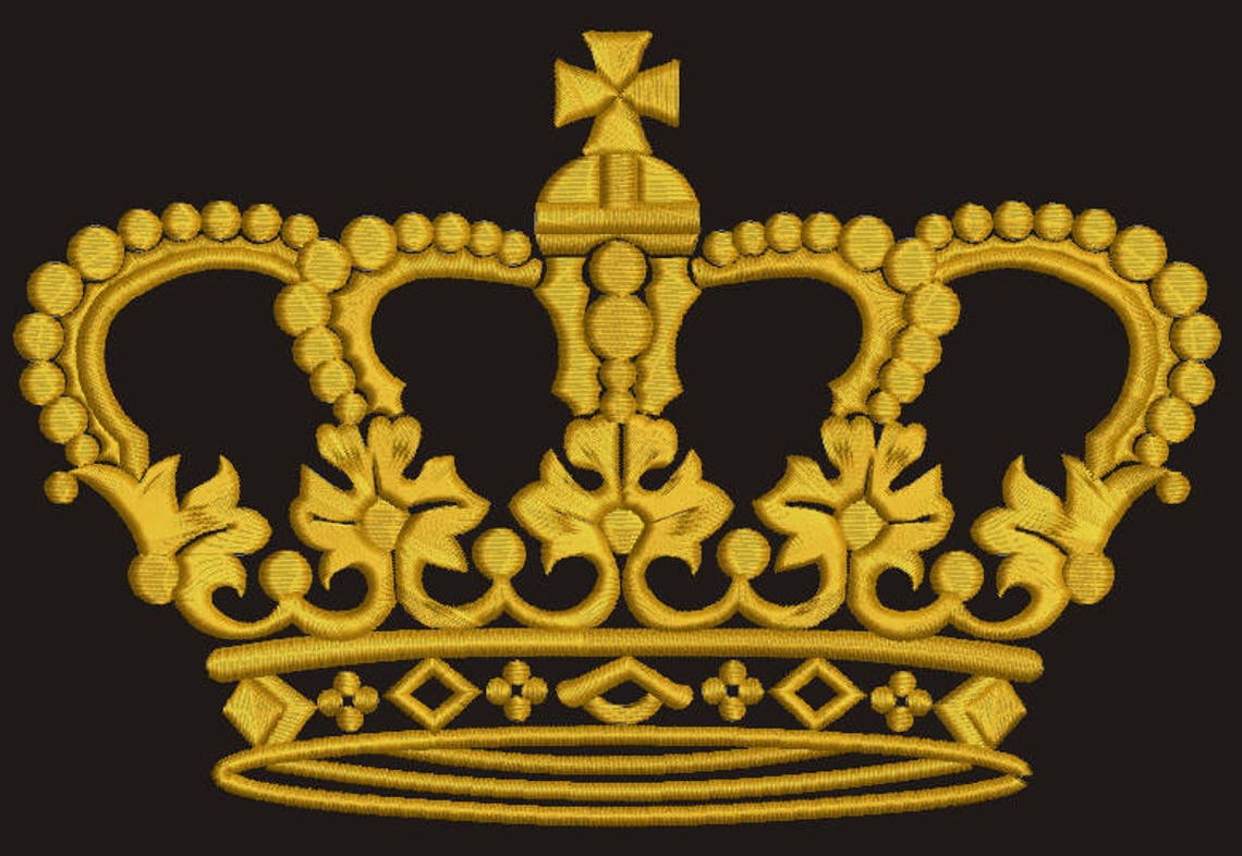 Crown Machine Embroidery Design Instantly Download - Etsy