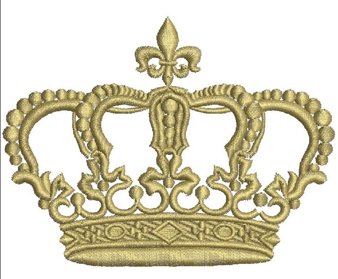 Crown Machine Embroidery Design Instantly Download - Etsy