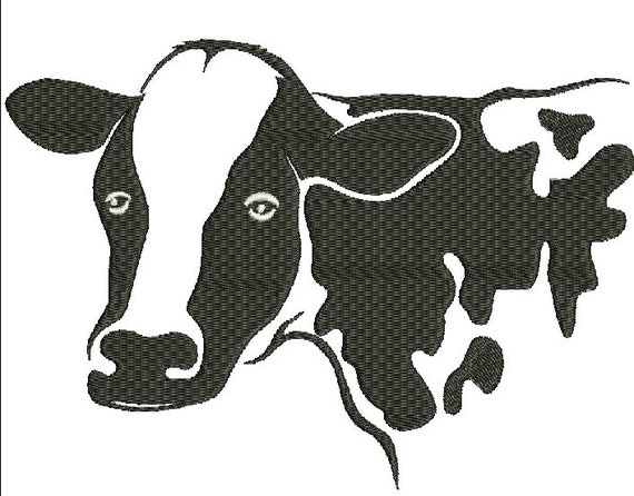 Cow Machine Embroidery Design Instantly Download | Etsy