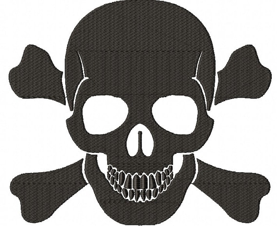 Skull and Bones Machine Embroidery Design | Etsy