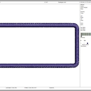 Rectangle Name Tag Frame Applique Machine Embroidery Design - Etsy