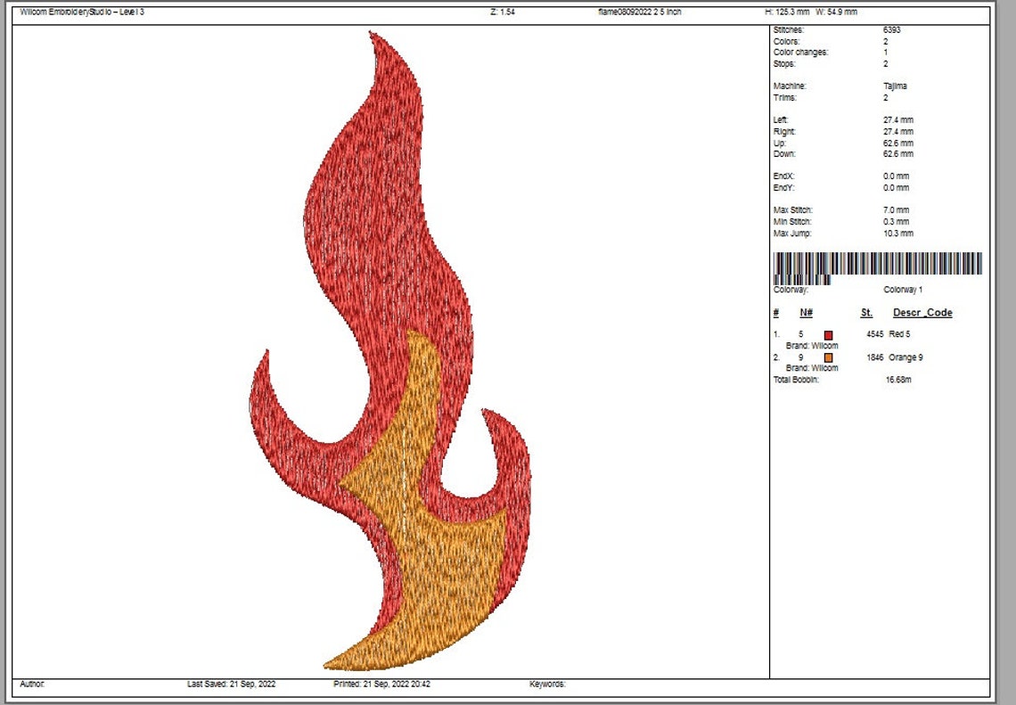 Flame Fire Machine Embroidery Design - Etsy