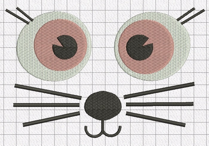 Rabbit Face Easter Embroidery Face Embroidery Bunny Machine - Etsy