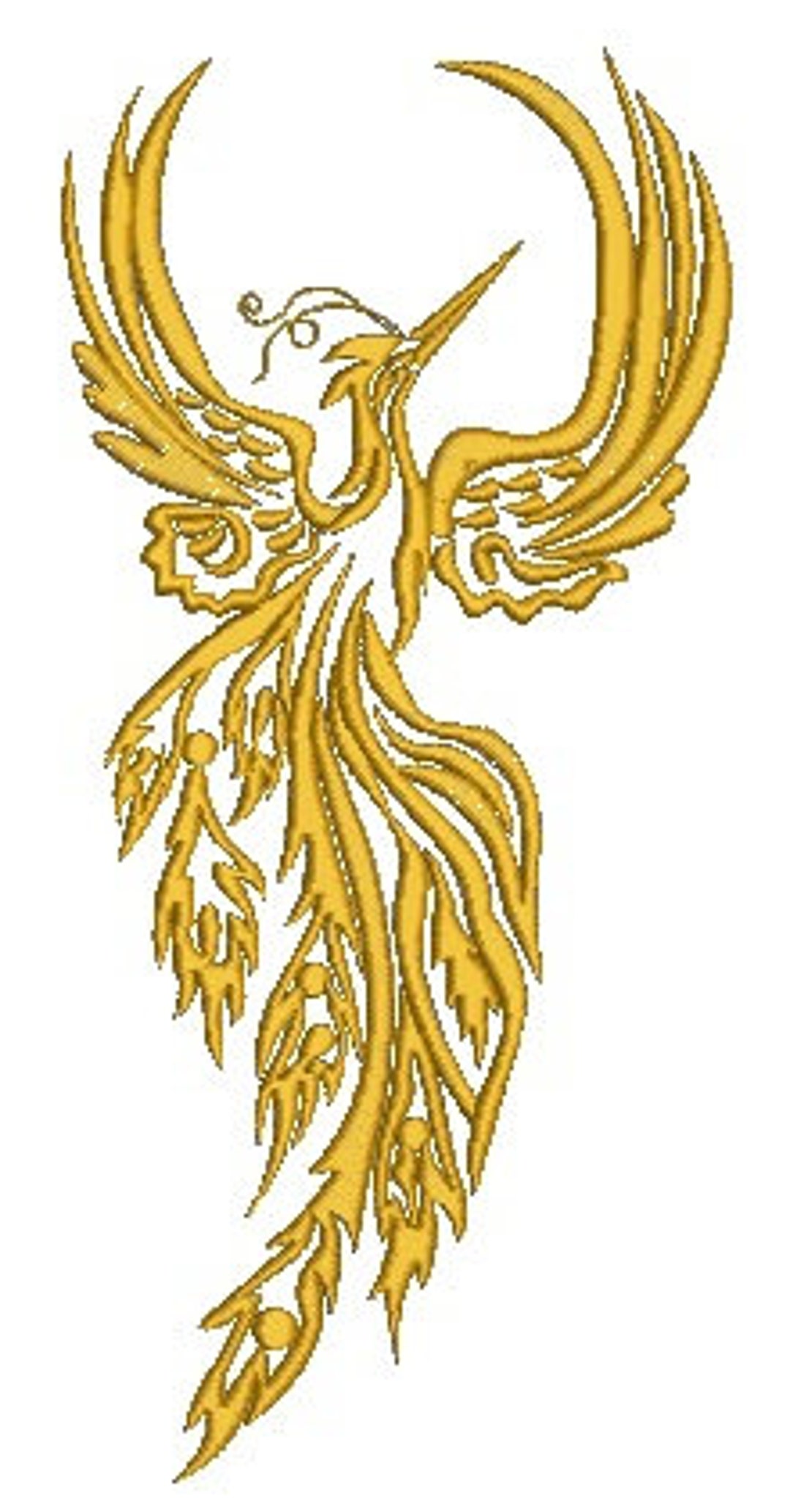 Phoenix Machine Embroidery Design, Instantly Download - Etsy