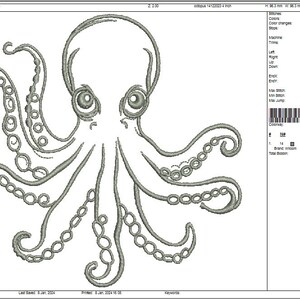 Octopus Machine Embroidery Design - Etsy