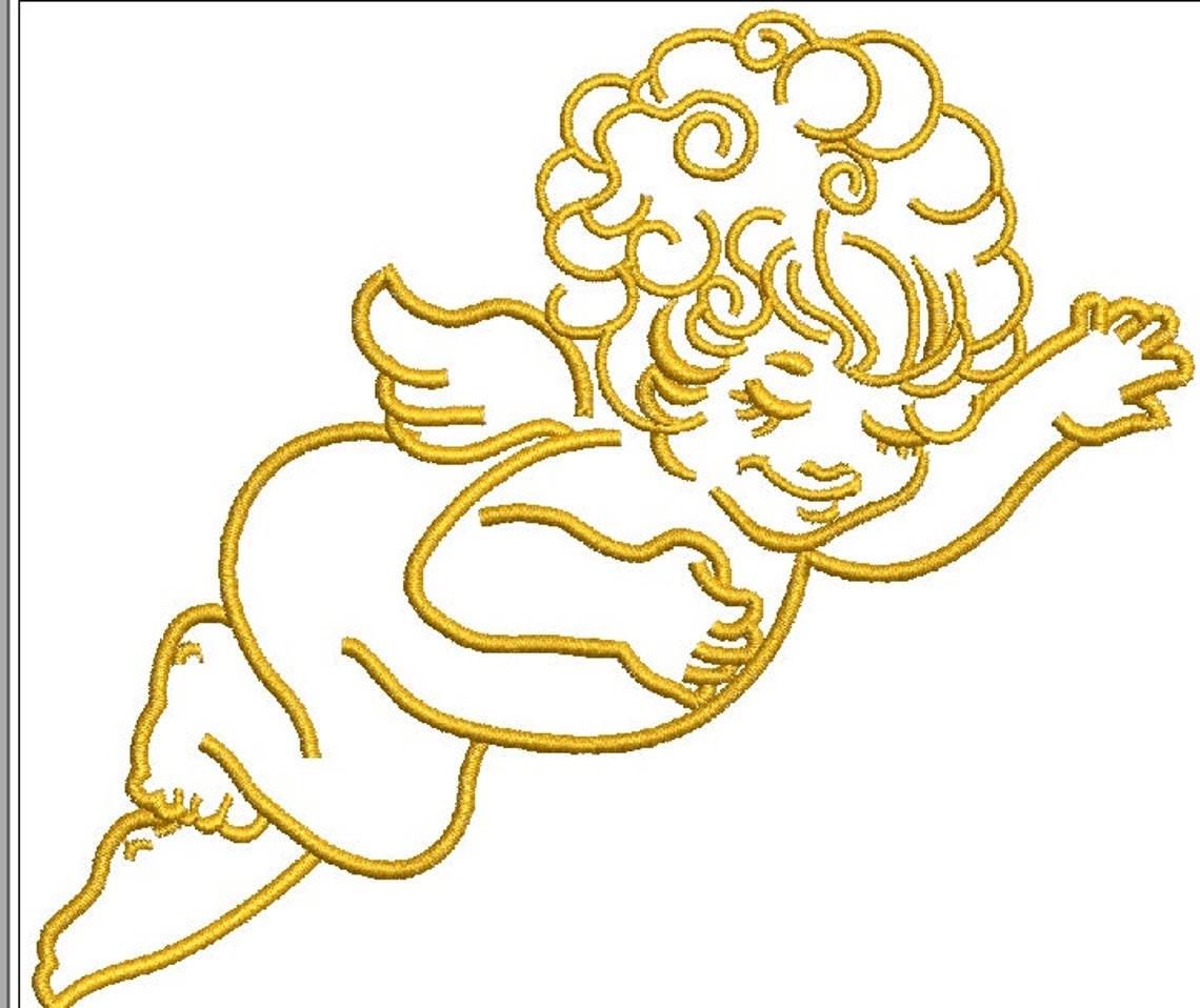 Angel Machine Embroidery Design - Etsy