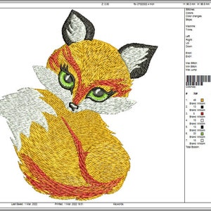 Fox Machine Embroidery Design - Etsy