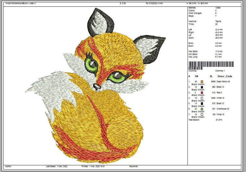 Fox Machine Embroidery Design - Etsy