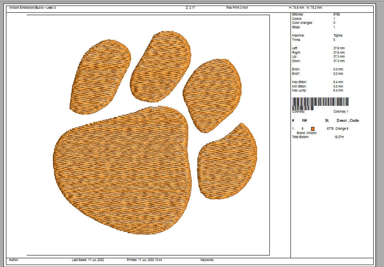 Paw Print Embroidery Design Machine Embroidery Design - Etsy