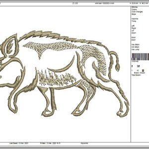 Wild Boar Embroidery Machine Embroidery Design, Instant Download ...