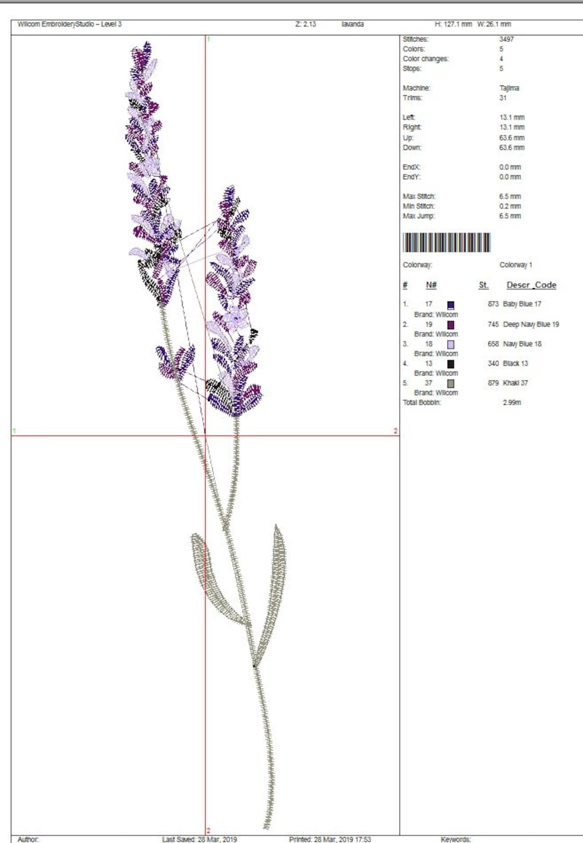 Lavender Machine Embroidery Design | Etsy