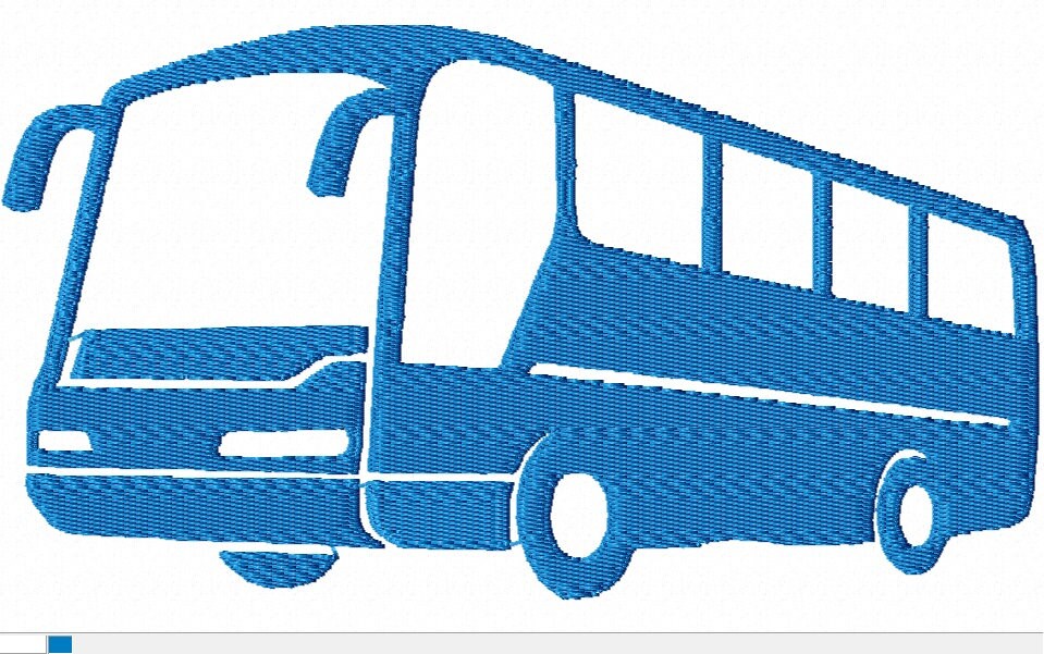 Modern Bus Machine Embroidery Design Instantly Download - Etsy