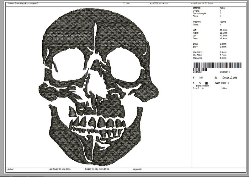 Scull Machine Embroidery Designs Instantly Download - Etsy