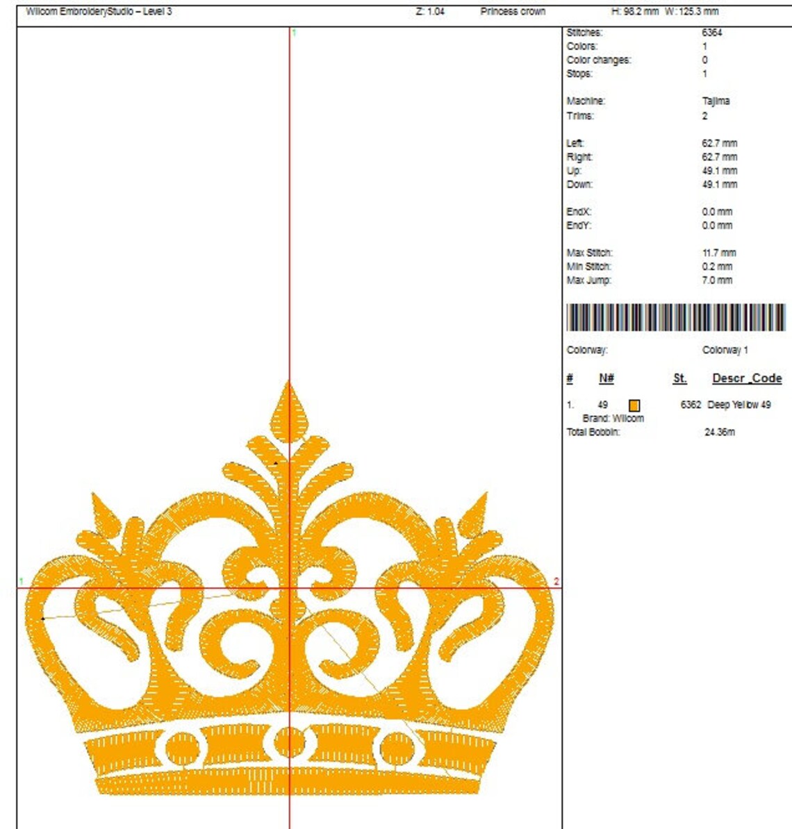 Crown Machine Embroidery Designs Instantly Download - Etsy