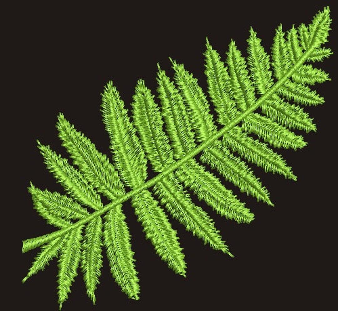 Fern Leaf Machine Embroidery Design - Instant Download - Etsy
