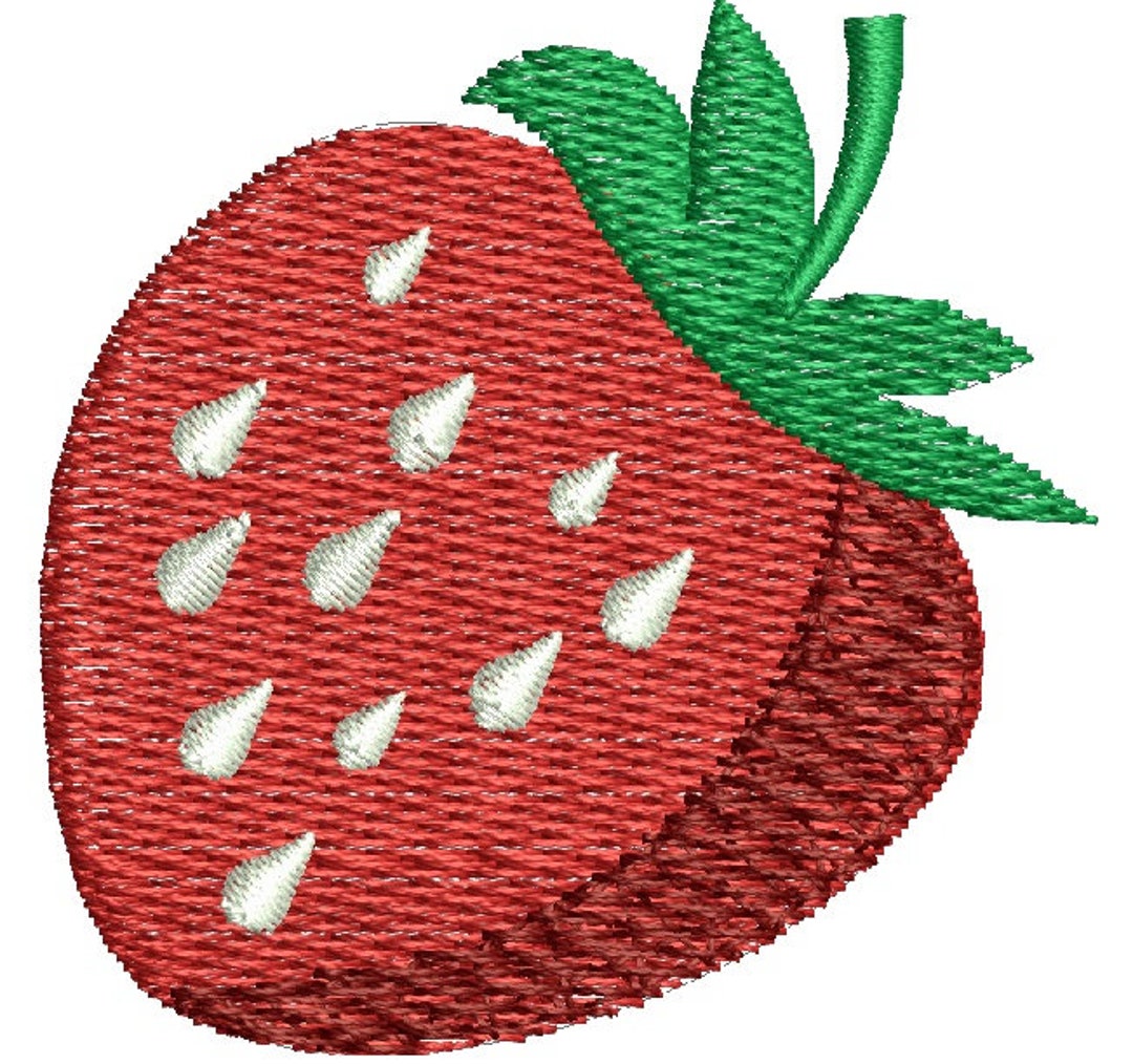 Simple Strawberry Machine Embroidery Designs, Instantly Download - Etsy