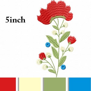 Simple Wild Flowers Machine Embroidery Designs, Instantly Download - Etsy