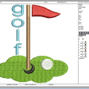 Golf Machine Embroidery Design - 2 Sizes, Instantly Download - Etsy