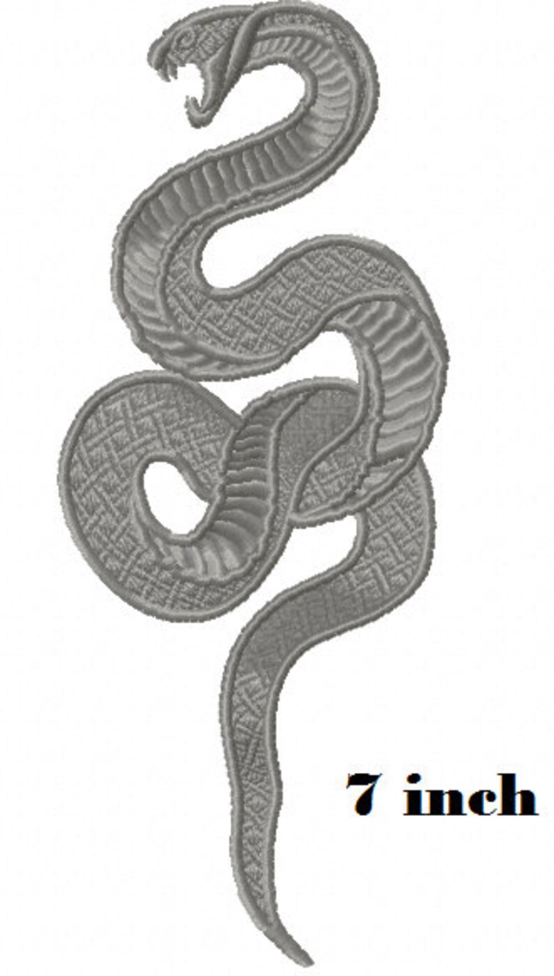 Snake Machine Embroidery Design Instantly Download - Etsy