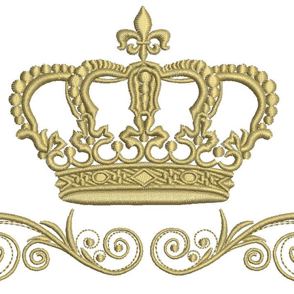 Crown Embroidery Pattern - Etsy