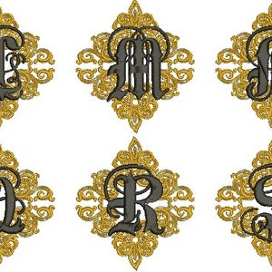 Victorian Style Alphabet / Monogram Alphabet Machine Embroidery Design ...