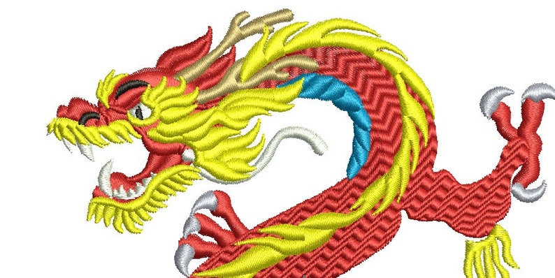 Dragon Machine Embroidery Design Instantly Download - Etsy