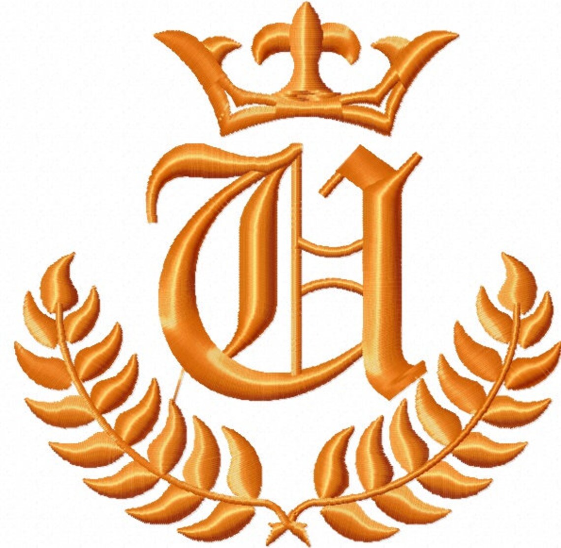 Laurel Crown and Letter u / Monogram Frame - Etsy
