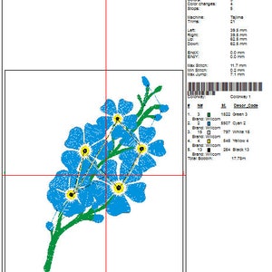 Forget-me-nots Machine Embroidery Designs, Instantly Download - Etsy