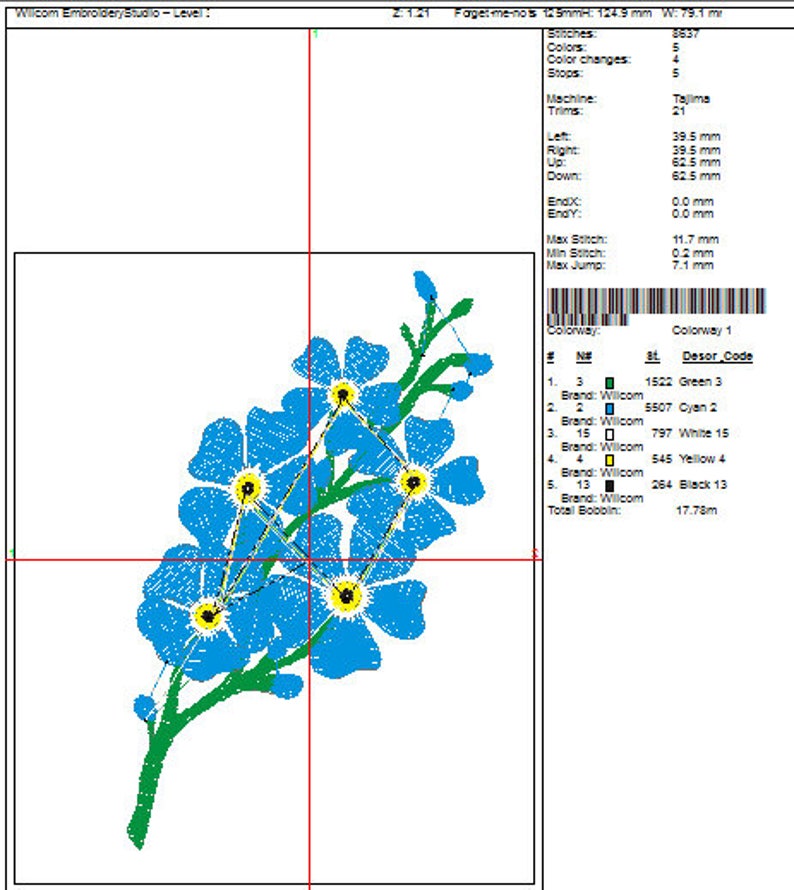 Forget-me-nots Machine Embroidery Designs instantly download | Etsy