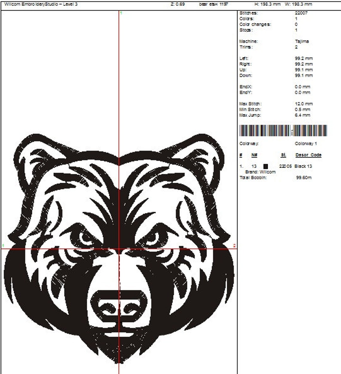 Bear Machine Embroidery Design Instantly Download | Etsy