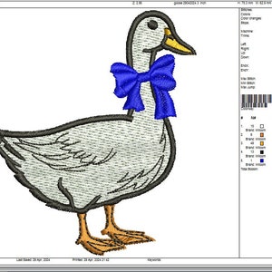 Goose Machine Embroidery Design, This is Not a Real Product, These Are ...