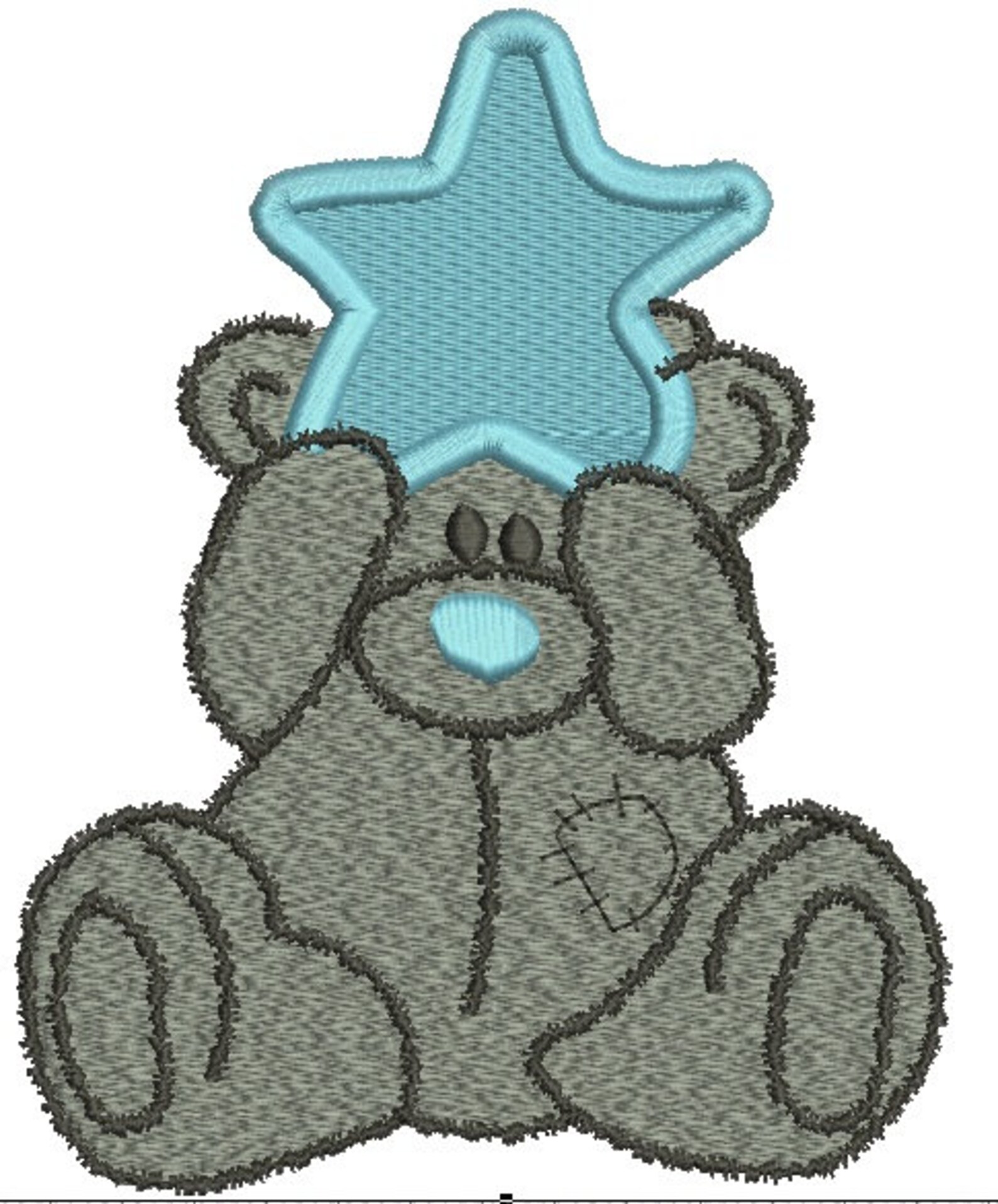 Teddy Bear Machine Embroidery Design | Etsy