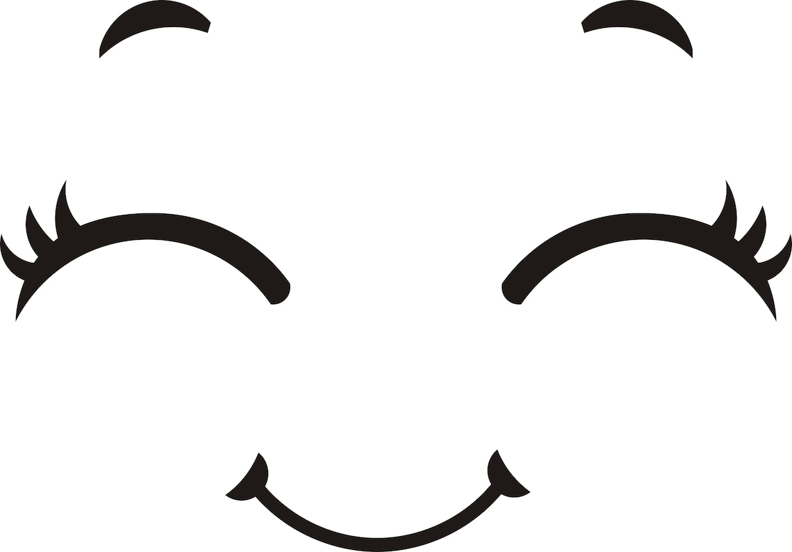 Sleeping Doll Face SVG. Dxf PNG. EPS. Jpg Big Size 300 Dpi | Etsy