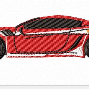 Racing Vehicle Red Car Machine Embroidery Design, Instantly Download - Etsy