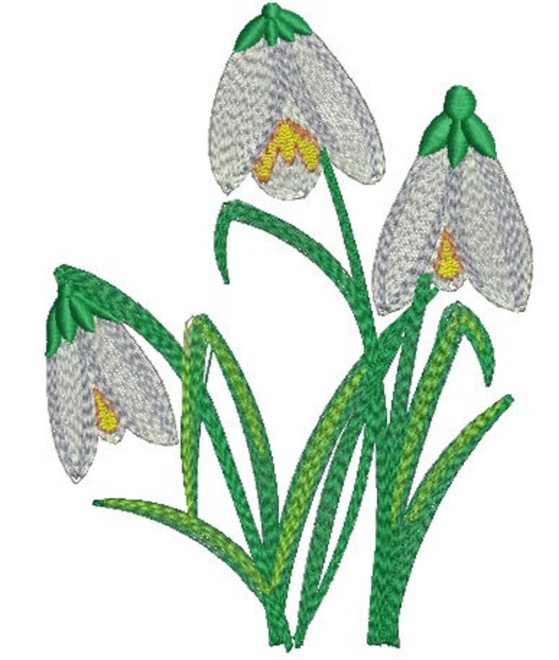Snowdrop Machine Embroidery Designs Instantly Download It is - Etsy