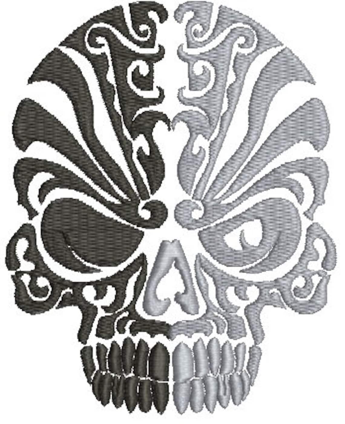 Skull Machine Embroidery Designs Instantly Download - Etsy