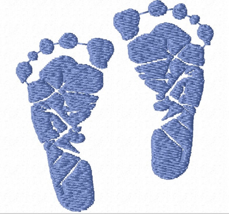 Baby Footprints Baby Feet Silhouette Machine Embroidery - Etsy