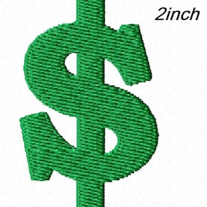 Dollar Sign Machine Embroidery Design Instantly Download - Etsy