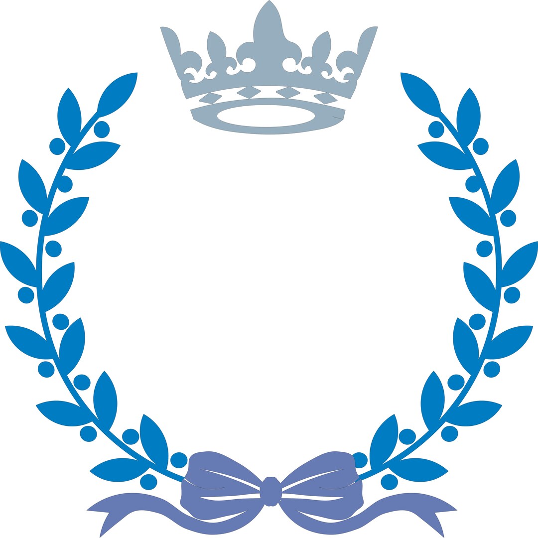 Corona de laurel con arco y corona SVG. dxf, PNG. EPS. jpg tamaño ...