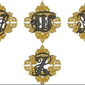 Victorian Style Alphabet / Monogram Alphabet Machine Embroidery Design ...