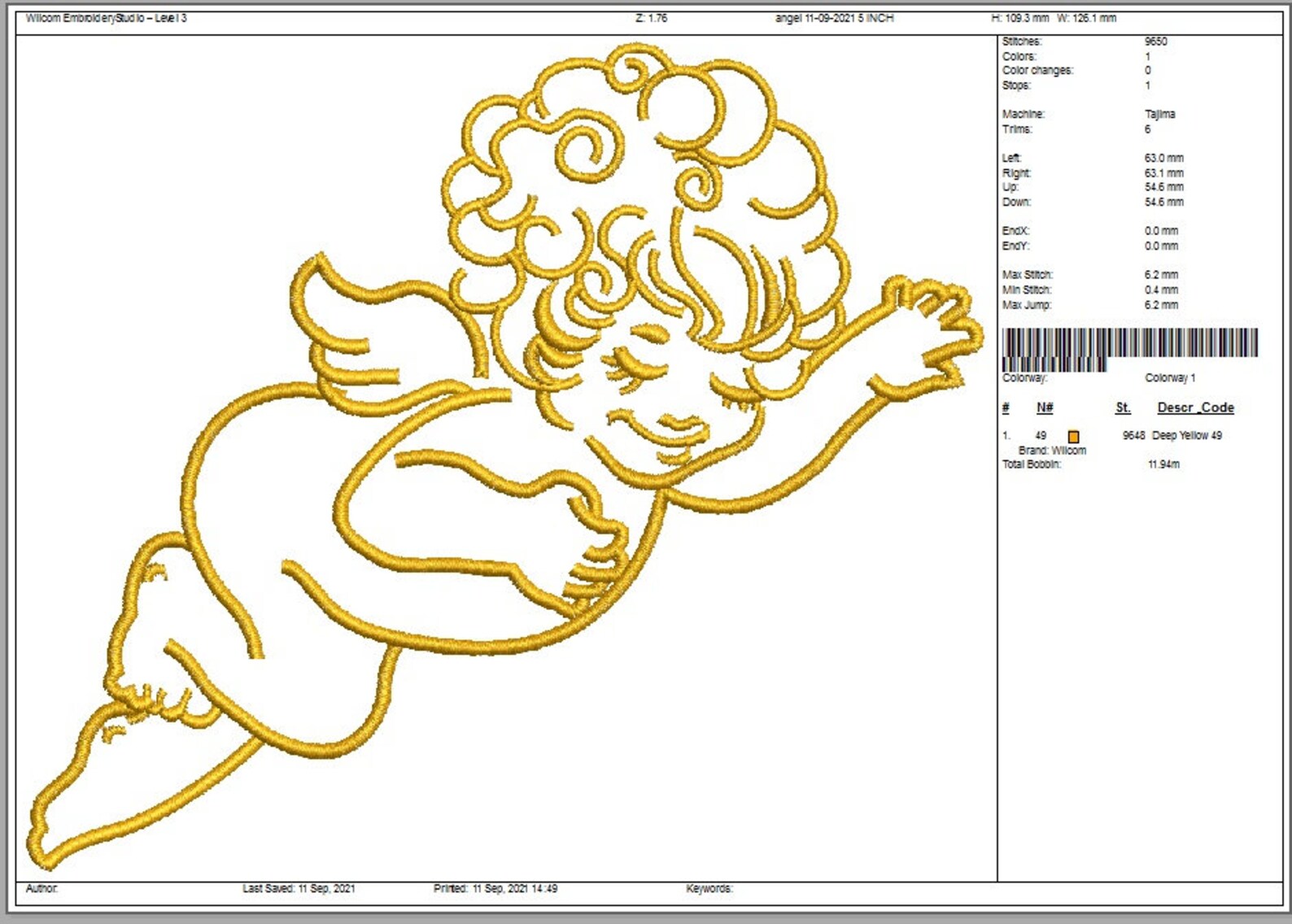 Angel Machine Embroidery Design - Etsy