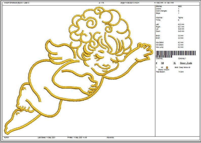 Angel Machine Embroidery Design - Etsy