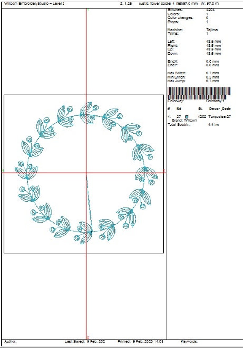 Rustic Flower Set Circle Corner Border Monogram Frame | Etsy