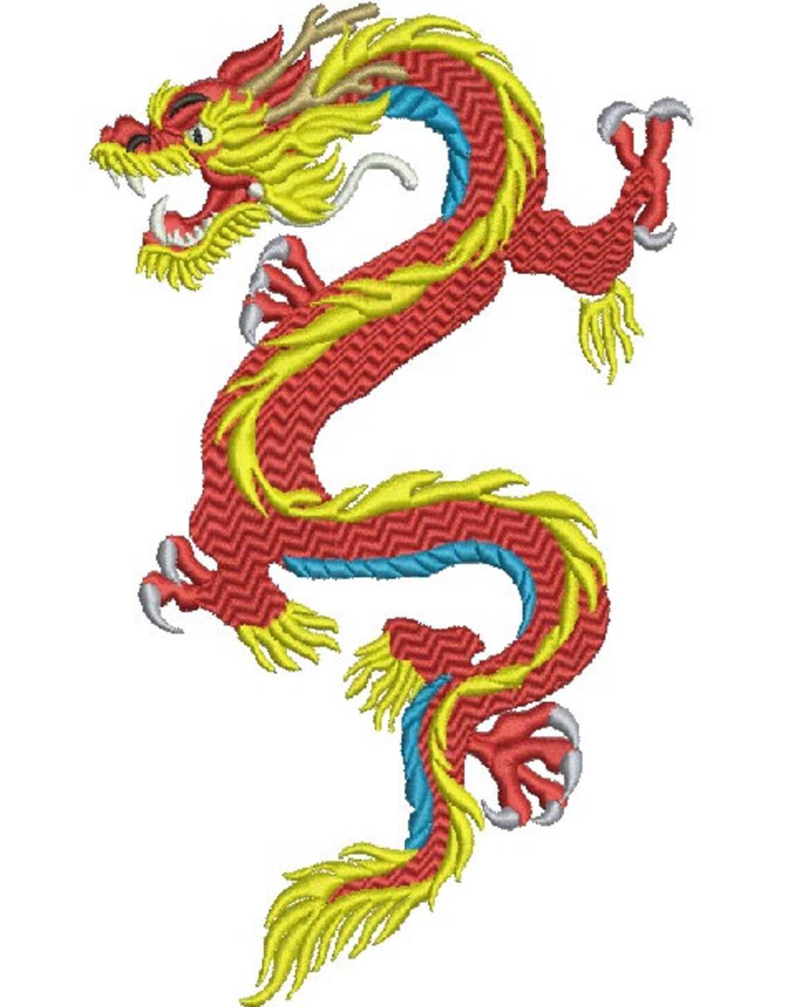Dragon Machine Embroidery Design Instantly Download - Etsy